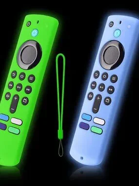 Other | 2pack Glowing Green Glow Blue Remote Cover For Amazon Fire Tv ...